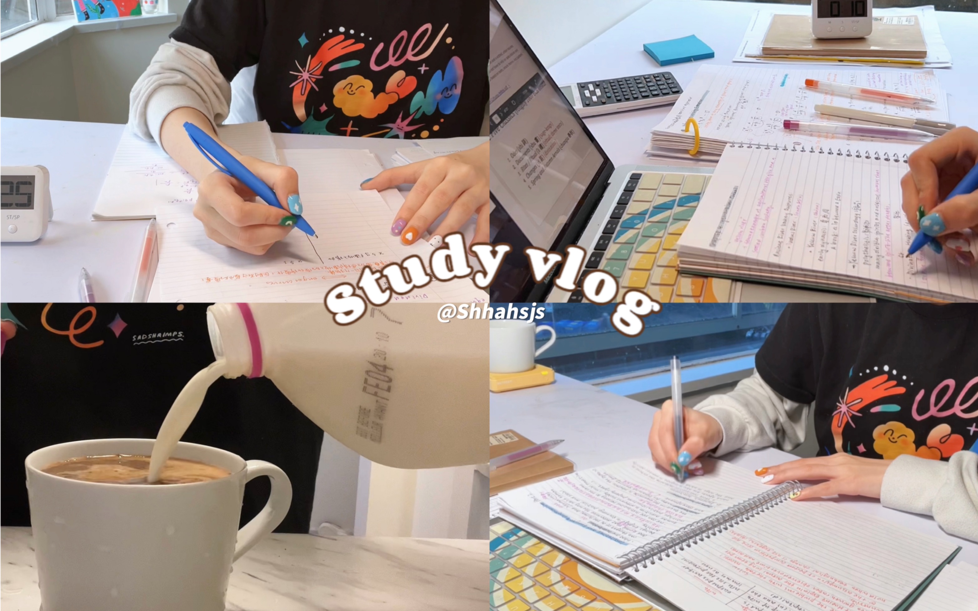 Study vlog｜宅家学习的一天｜学习浓度高˗ˋˏ♡ˎˊ˗-shhahsjs-shhahsjs-哔哩哔哩视频