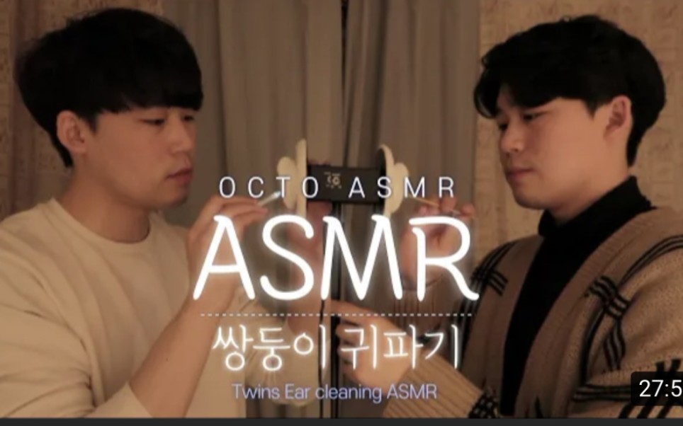 双胞胎耳朵清洁 单耳双耳切换 棉棒木勺塑料-生吃大猪腰-ASMR-哔哩哔哩视频