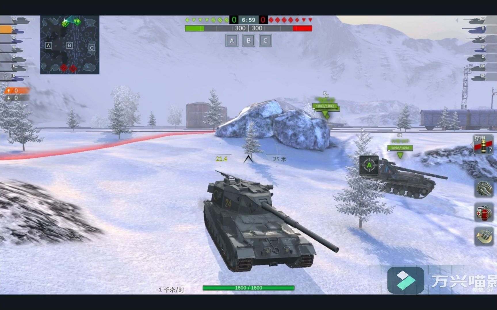 wotb：fv215b 183运气也是实力的一部分_手机游戏热门视频