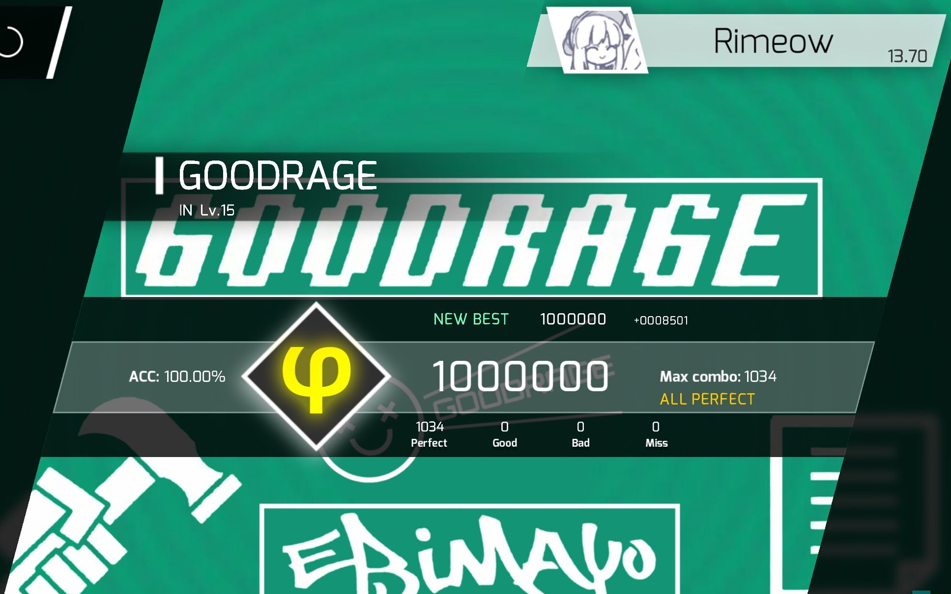 【Phigros】GOODRAGE IN15 φ rank_哔哩哔哩_bilibili