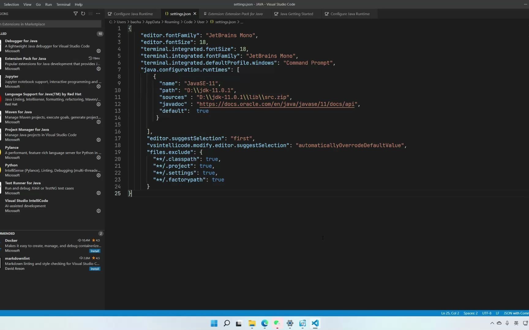 用VSCode写Java---插件安装与环境配置_哔哩哔哩_bilibili