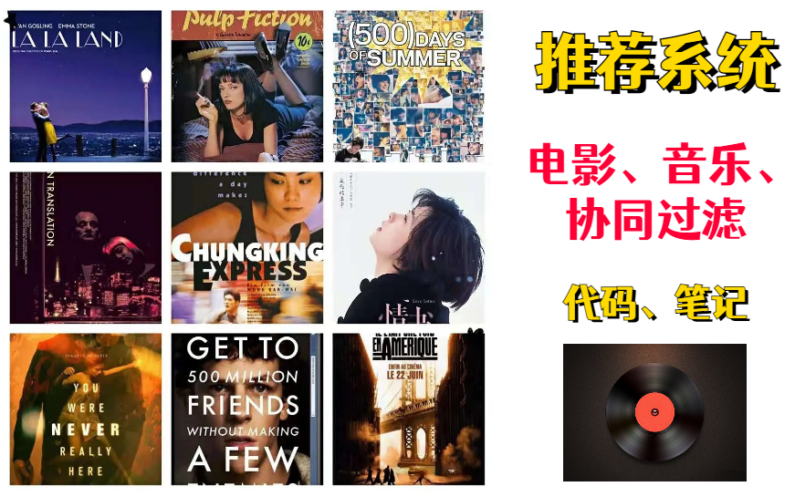 通俗易懂!基于用户的协同过滤推荐算法实现简单在线电影、音乐、图书等推荐系统实战!人工智能深度学习神经网络计算机视觉 呜啦啦想不出名字