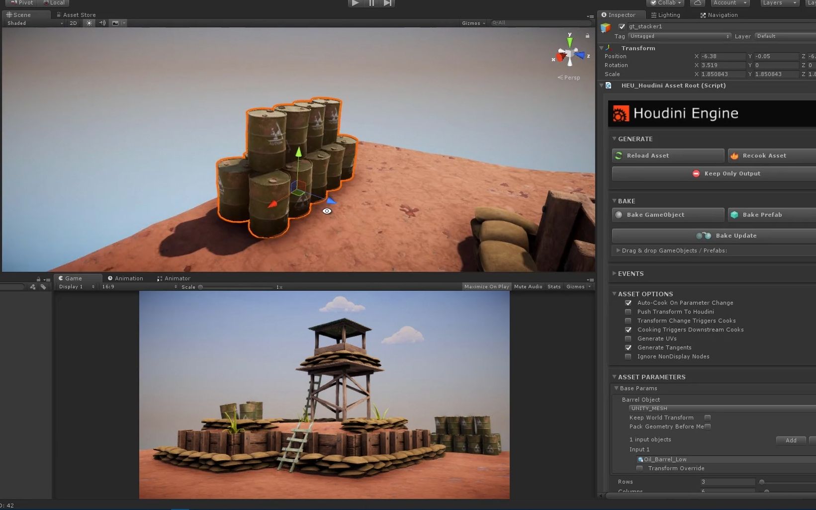 Houdini创建程序模型用于Unity3D——警卫塔（无字幕）_哔哩哔哩_bilibili