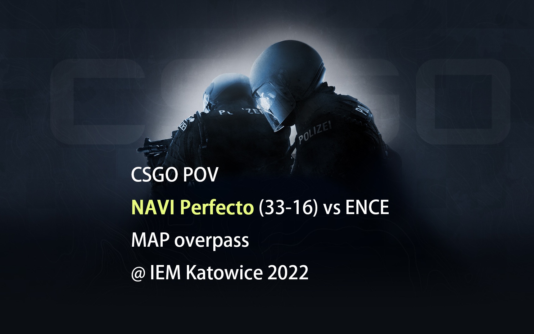 CSGO POV NAVI Perfecto (33-16) vs ENCE (overpass)_哔哩哔哩bilibili_CSGO_第一视角