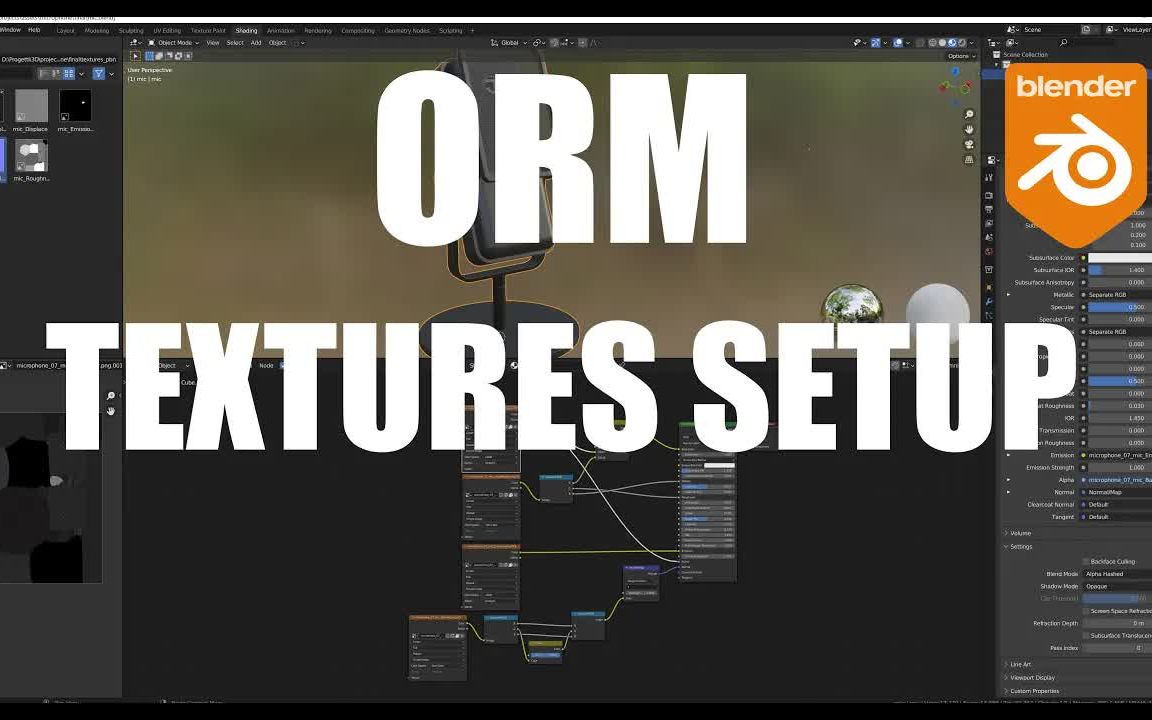 iBlender中文版插件 Blender 中的 ORM 纹理设置以及如何修复 DirectXOpenGL 法线 教程Blender插件_哔哩哔哩_bilibili