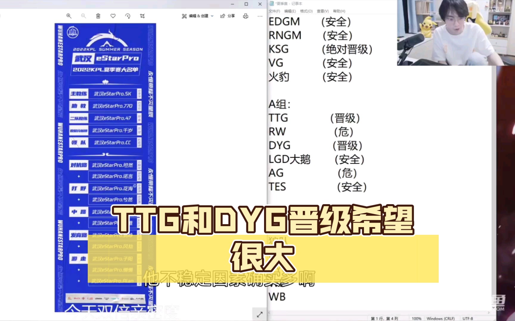 gemini分析A组实力，RW侠和AG有点危险，TTG和DYG晋级希望很大_哔哩哔哩_bilibili