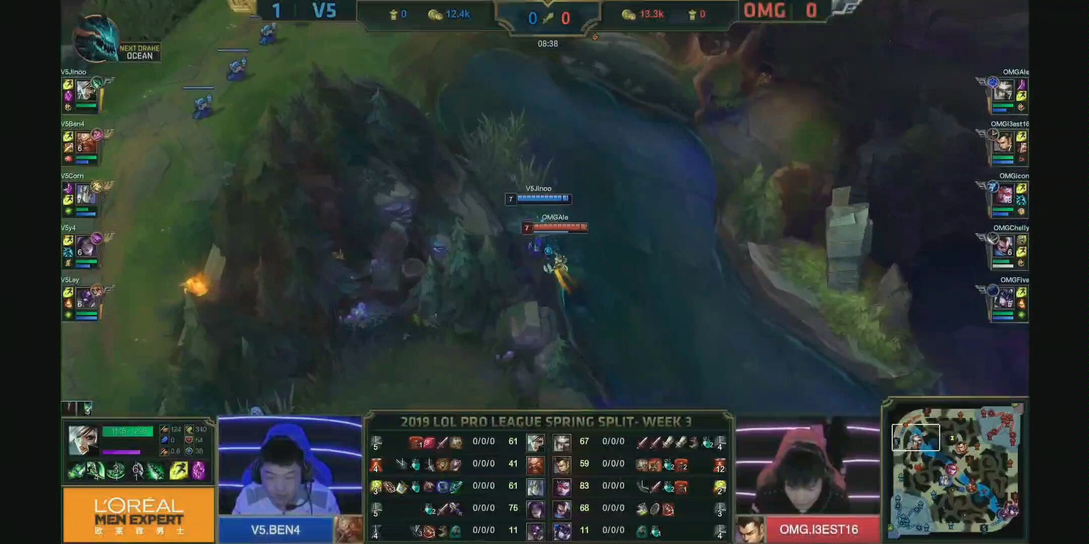 LPL春季赛瑞文首次登场。OMG vs V5 ,Jinoo锐雯细节操作。_哔哩哔哩 (゜-゜)つロ 干杯~-bilibili