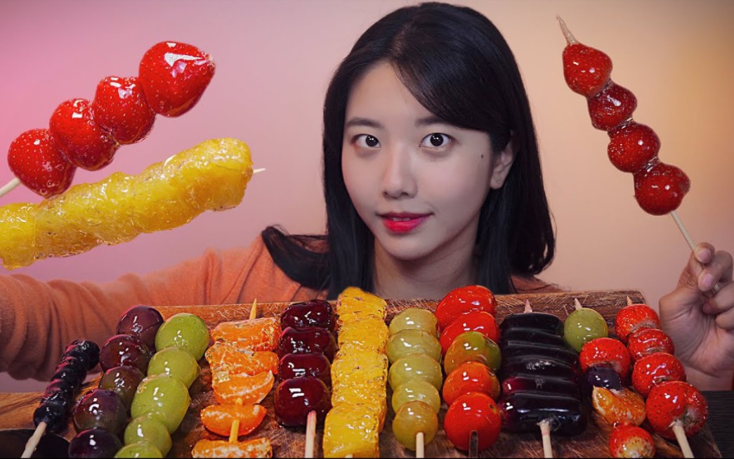 【suna 助眠】吃播|asmr我在第一家商店买了糖葫芦,吃播,咀嚼音 3840 X 2160 Youtube助眠频道 Youtube助
