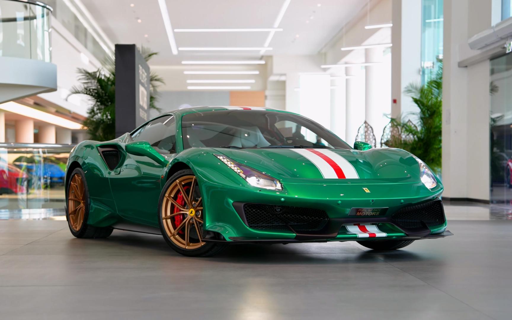 【4K】格外养眼的绿色 法拉利 488 Pista-CAR_ad-CAR_ad-哔哩哔哩视频