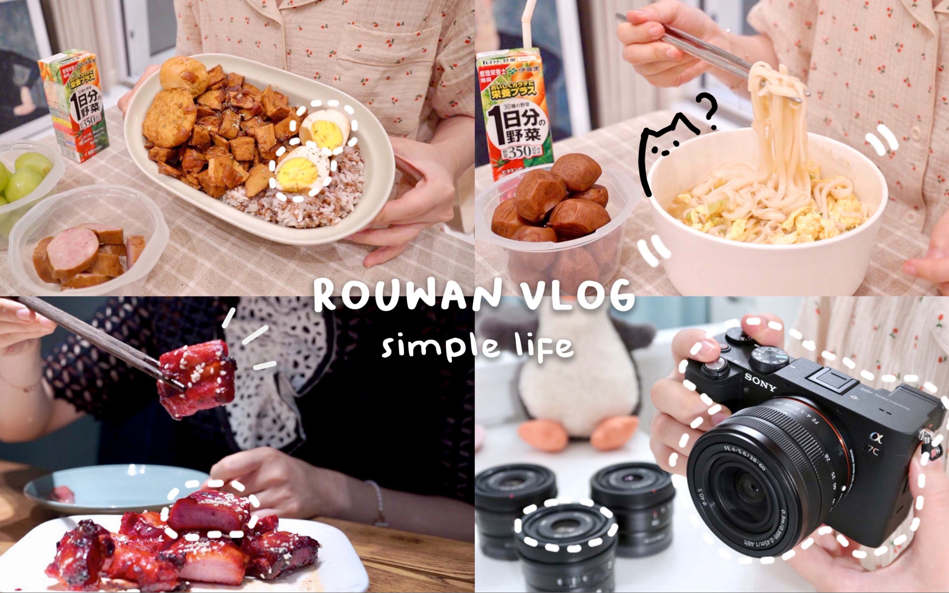 肉丸VLOG 80|上班族的料理日常·新相机开箱·低脂鸡肉卤肉饭·鸡蛋柿子面·快递开箱·办公室日常·玄风鹦鹉-吃西瓜的肉丸-吃西瓜的肉丸-哔哩哔哩视频