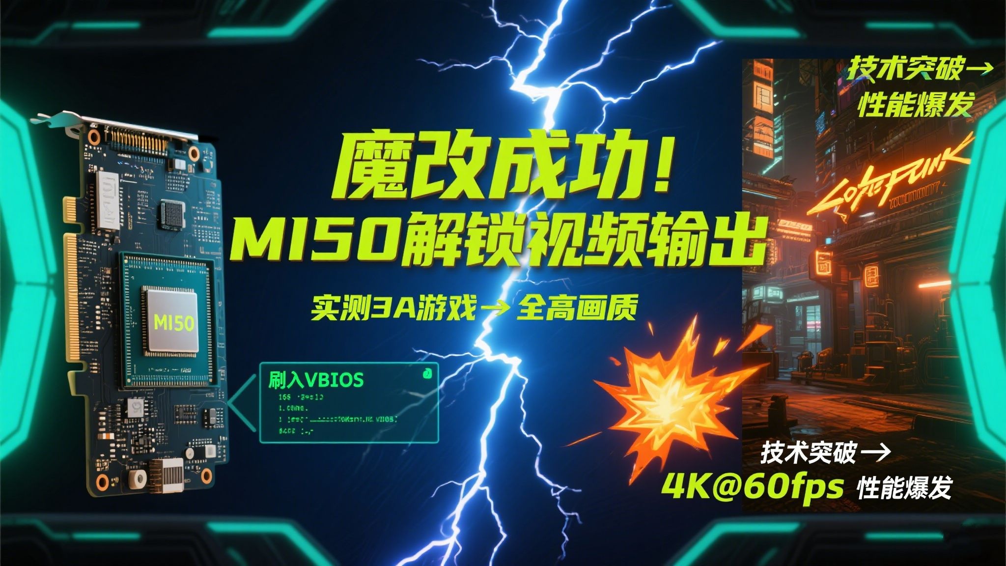 (全网最完整)MI50-32g刷vbios直连显示器视频输出玩游戏详解-丁火甲木庚金-丁火甲木庚金-哔哩哔哩视频