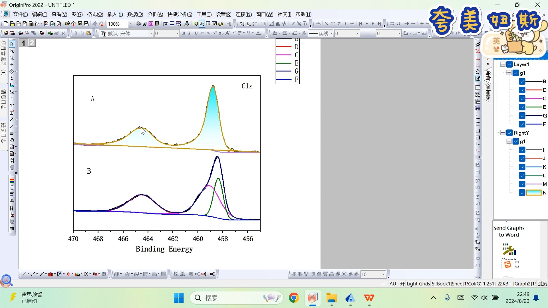 XPS画图怎么利用Origin合并图实现图层叠加-夸美妞思-夸美妞思-哔哩哔哩视频