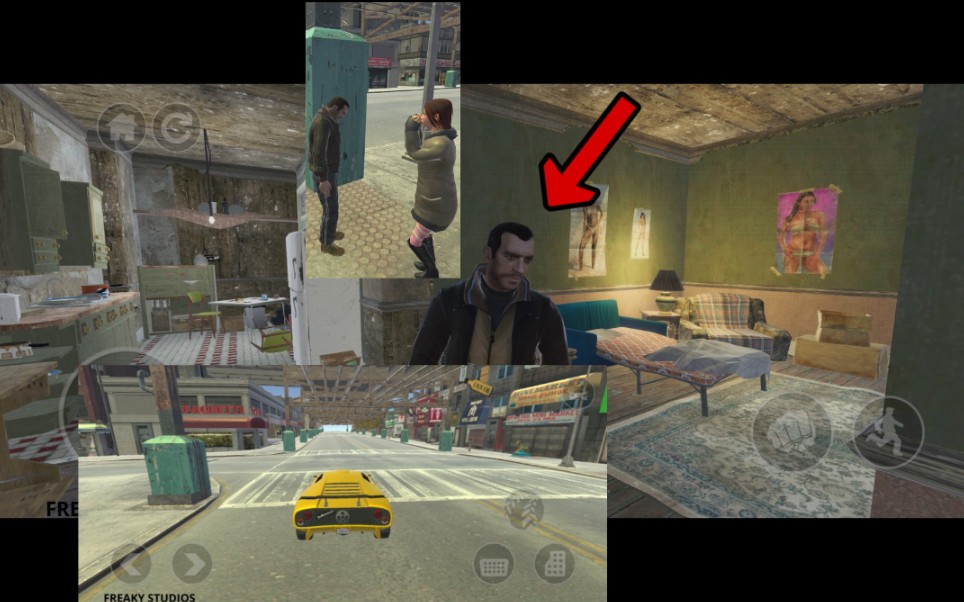 GTA4手机版（unity）更新1.1版本！扩大地图新增Niko家、NPC、炼狱魔_哔哩哔哩_bilibili