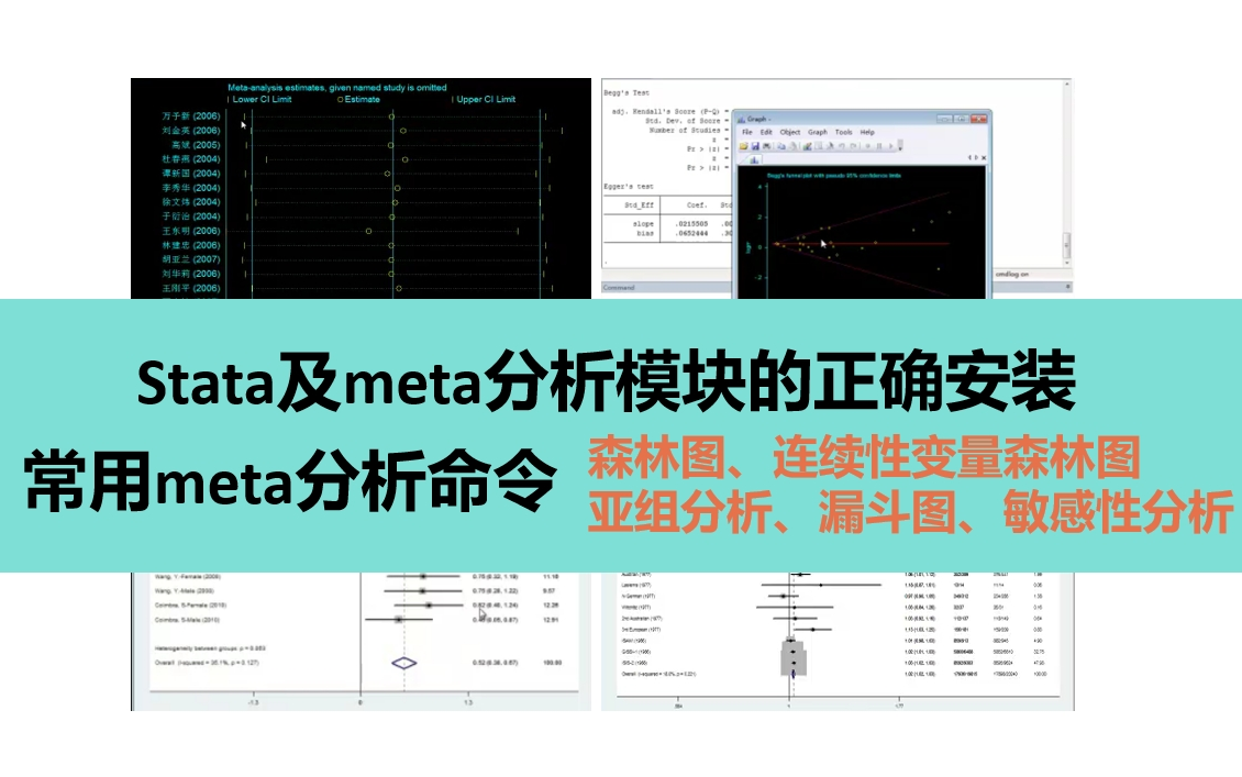Meta分析 | 新手速成法与stata软件实操高效指南-科研根号三-科研根号三-哔哩哔哩视频