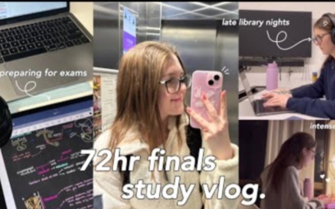 【ste.phanie】72小时学习视频｜期末考试｜在图书馆的深夜｜一个人紧张学习｜高效日（23/6/2）-Oooookippp-Oooookippp-哔哩哔哩视频