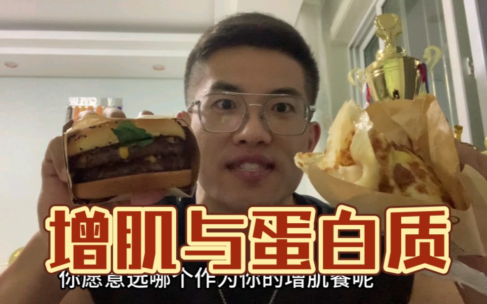 汉堡？or 鸡蛋灌饼？增肌期蛋白质的吃法！ 挽风不吃冰淇淋 挽风不吃冰淇淋 哔哩哔哩视频