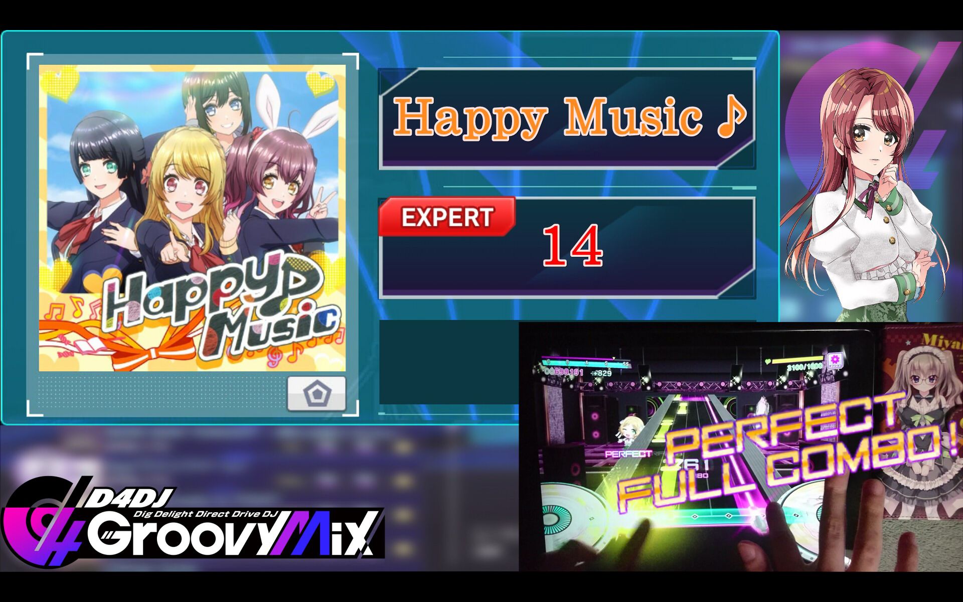 【D4DJ】Happy Music♪ Expert 14 PFC【手元+内部高音質】_哔哩哔哩_bilibili