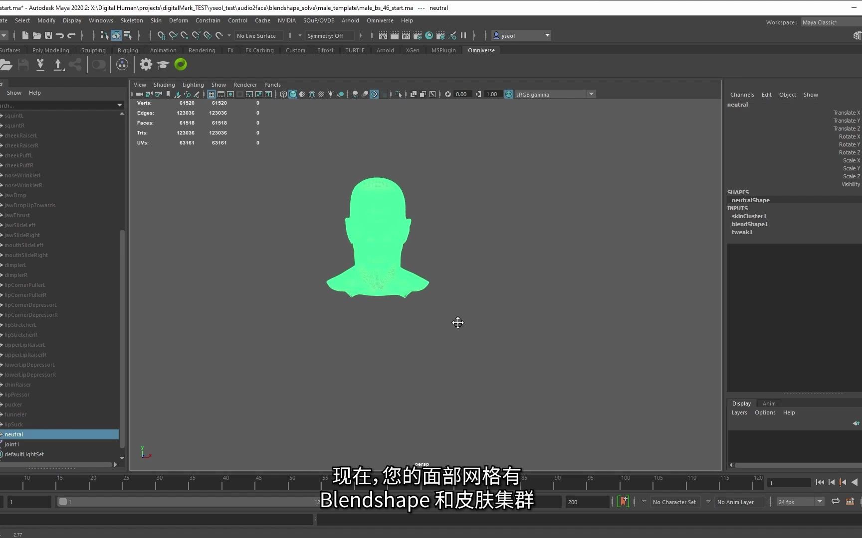 玩转Omniverse | Audio2Face Blendshape转换教程（1）：导入至Audio2Face_哔哩哔哩_bilibili