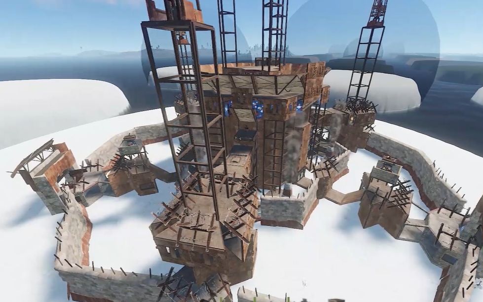 【rust建筑】中小团队六外领peekdowns在线防守房 扩展城墙 可断开式TC_哔哩哔哩_bilibili