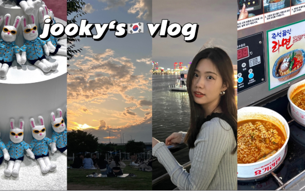 韩国留学VLOG｜傍晚在汉江公园吃炸鸡拉面｜地戏厅兔珑快闪｜和朋友的相声日常-爱吃泡菜炒饭的jooky-爱吃泡菜炒饭的jooky-哔哩哔哩视频