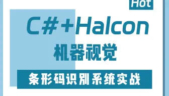 C#+Winform+Halcon，从零手写《物料识别系统》实战（机器视觉编程/Halcon/相机/镜头/光源）B1431_哔哩哔哩_bilibili