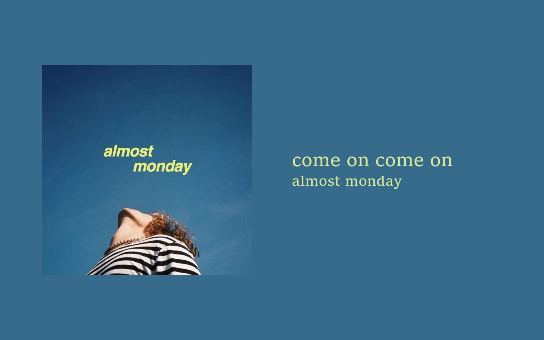 我喜欢的音乐日推 | come on come on - almost monday-Jimmyのtreasure-Jimmyの ...