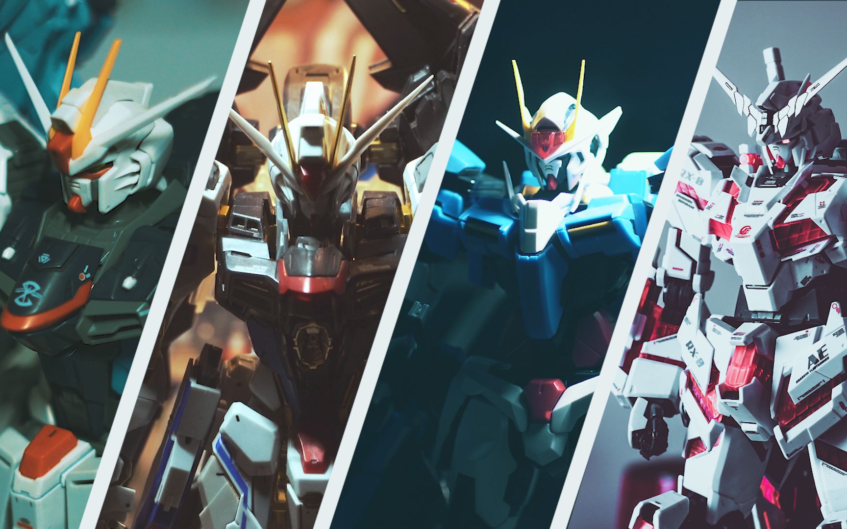 【超强光影/制作】一只超用心up主制作高达00r 自由 强自 独角兽 （合集）_哔哩哔哩_bilibili