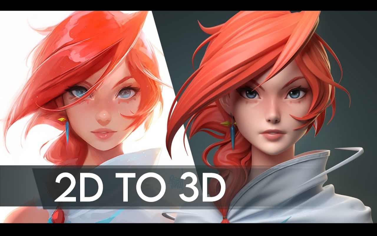 【BLENDER】2D TO 3D_哔哩哔哩_bilibili