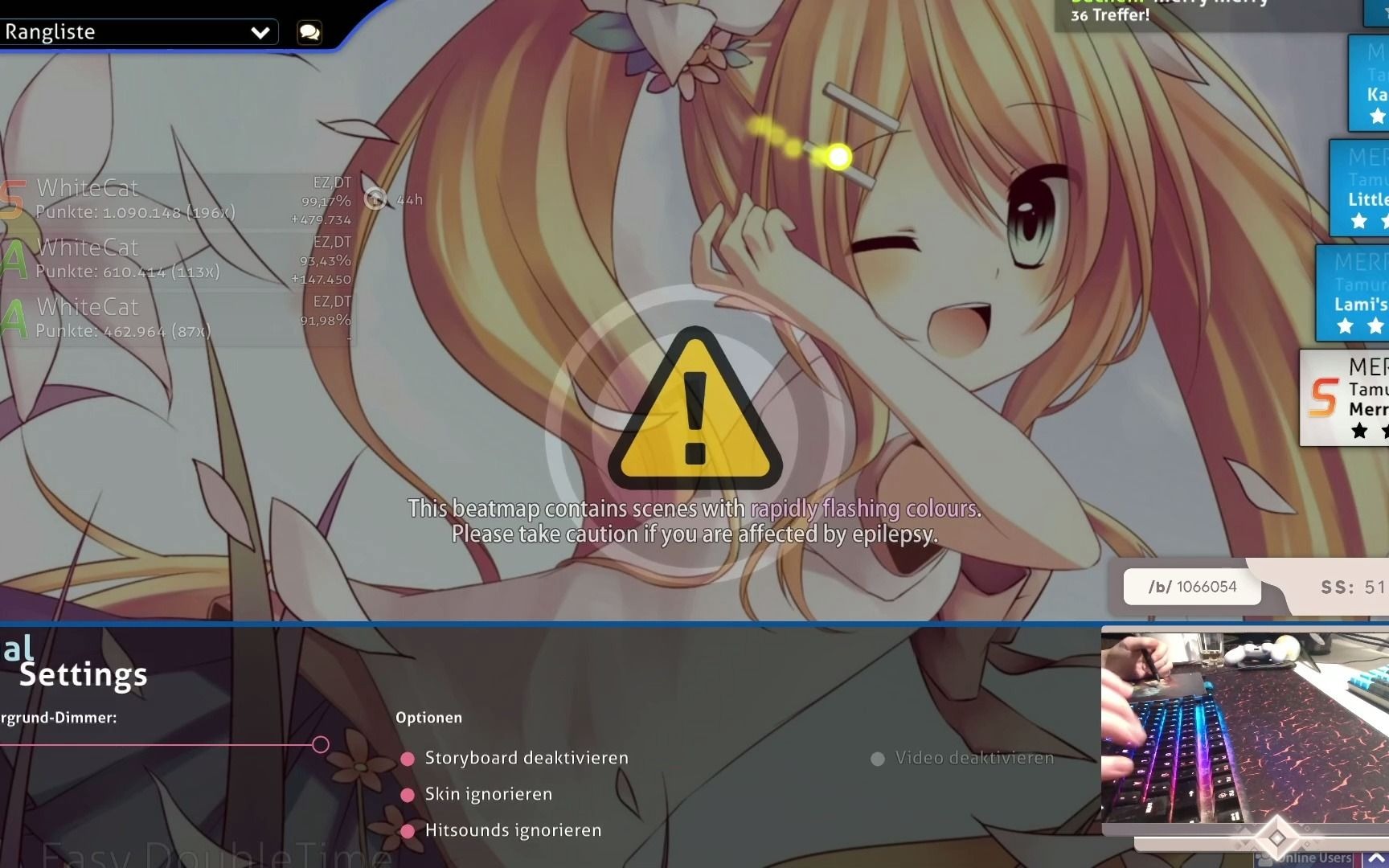 【osu!】WhiteCat 2021.2.21 直播录像_哔哩哔哩_bilibili