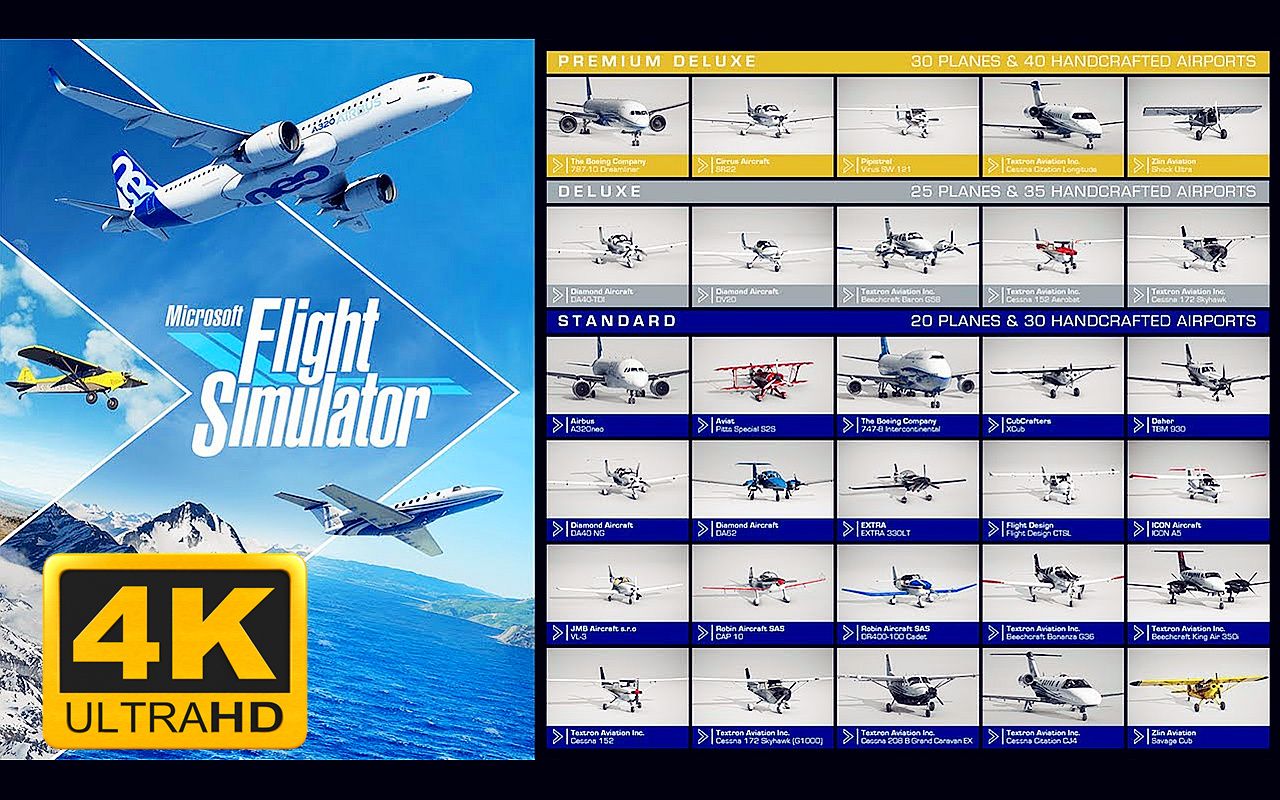 【4K】《微软模拟飞行2020》飞机 ＆ 机场_哔哩哔哩_bilibili