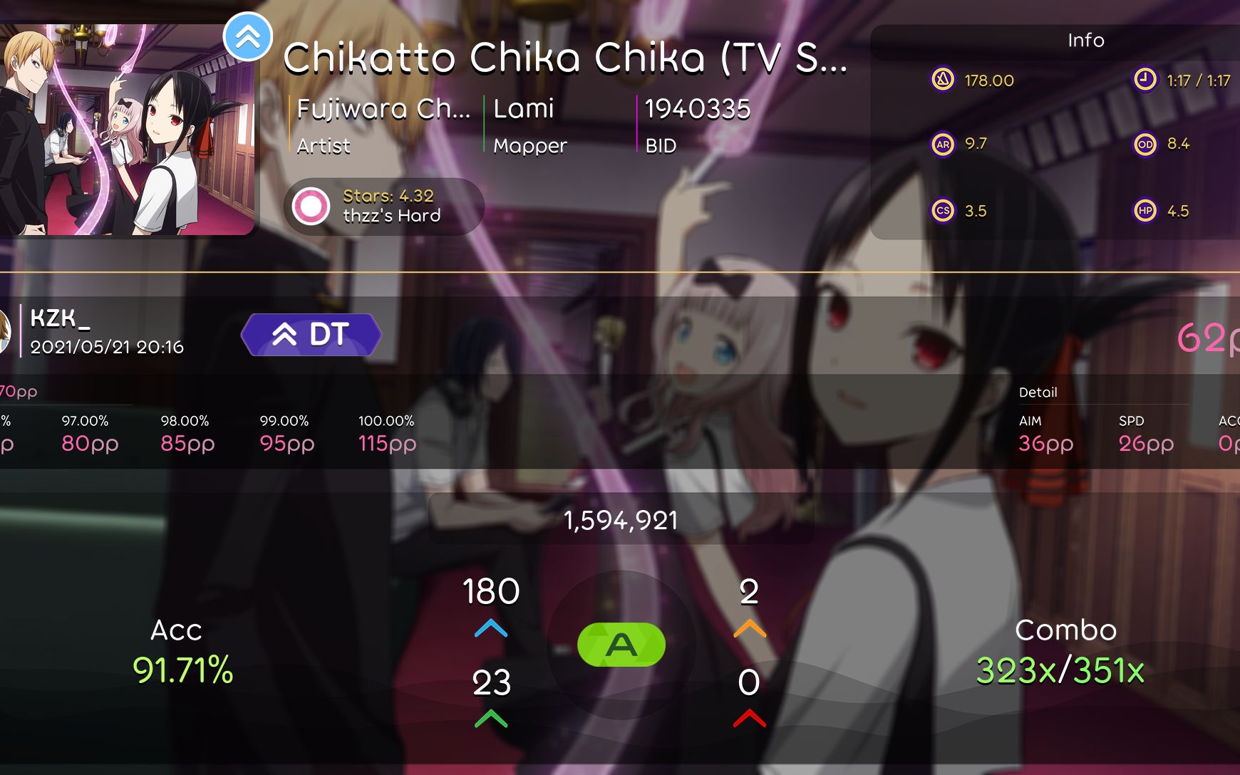 chika tto chika chika thzz's hard DT 62pp_哔哩哔哩_bilibili