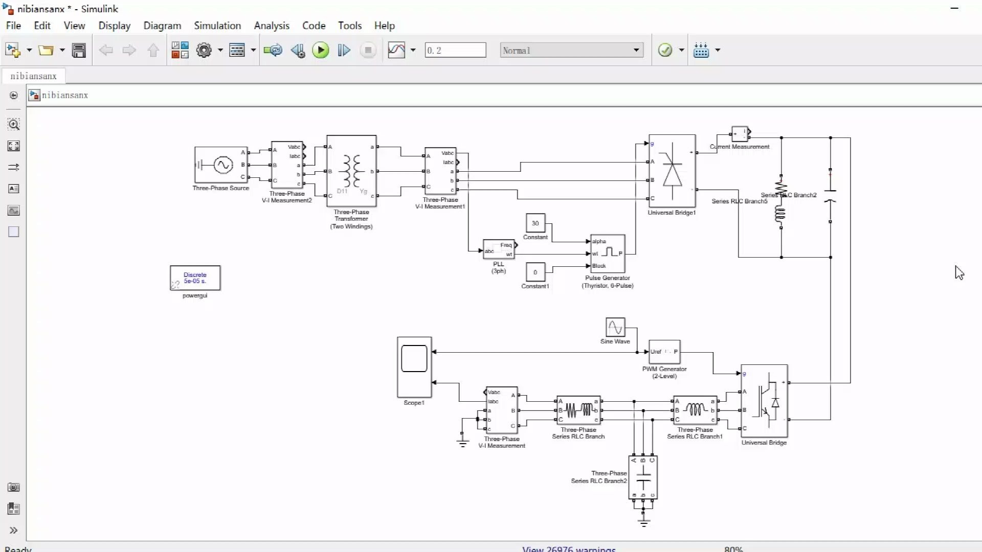 【matlab仿真】AC/DC/AC变电（PWM控制）_哔哩哔哩_bilibili