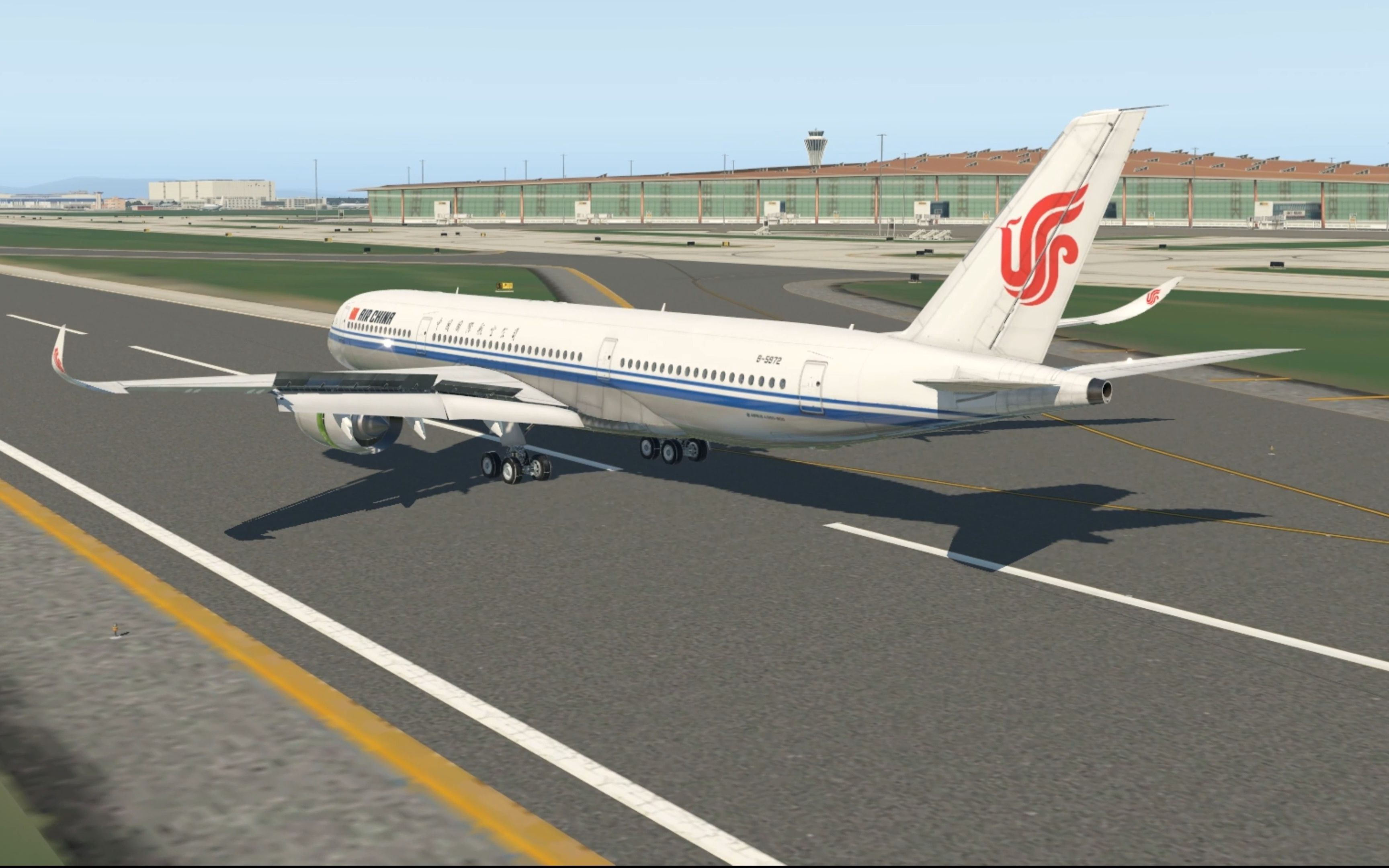 完美着陆？中国国际航空A350-900软着陆北京首都国际机场ZBAA 36R