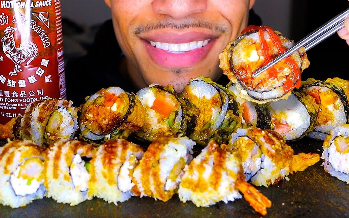 Jerry ♞ 🍣 寿司 & 甜辣酱｜Eating Sounds_哔哩哔哩_bilibili