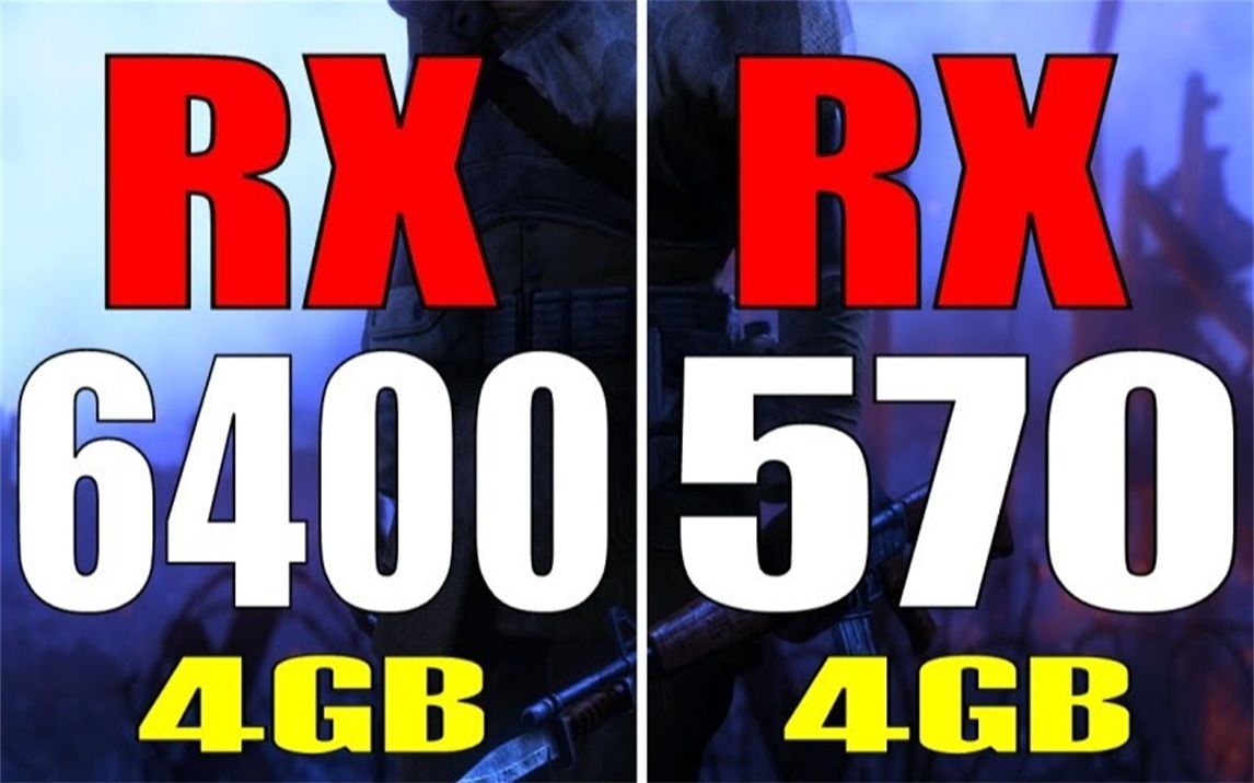 RX 6400 4G vs RX 570 4G（即580 2048SP） 显卡对比（1080P分辨率测试，CPU为i5-11600K ...