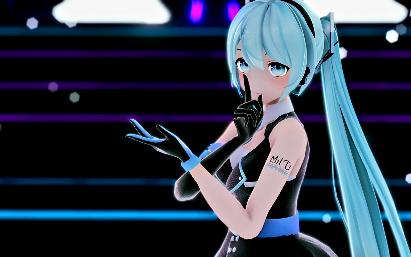 【4K/MMD】 倾斜之夜 -YYB改变式Miku_哔哩哔哩_bilibili