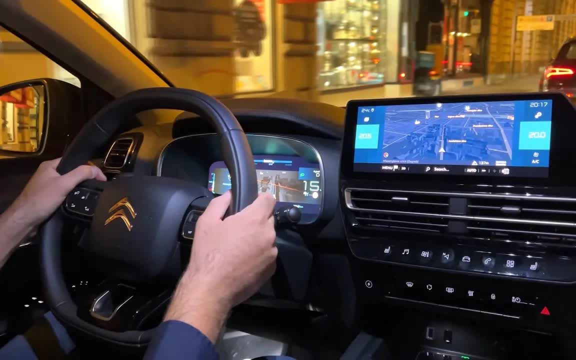 Citroen C5 AIRCROSS 2023 - DRIVING at night (3D navigation, digital ...