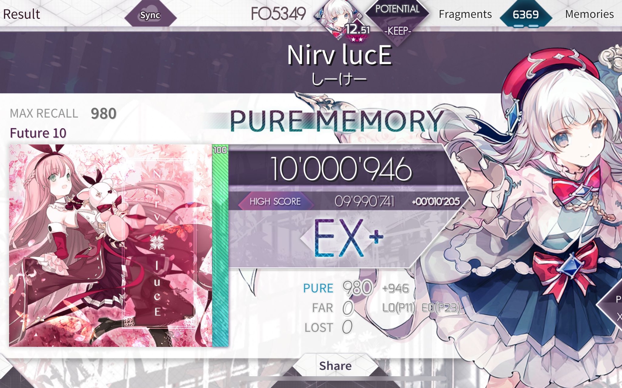 【Arcaea】Nirv lucE Max-34手元_音游热门视频