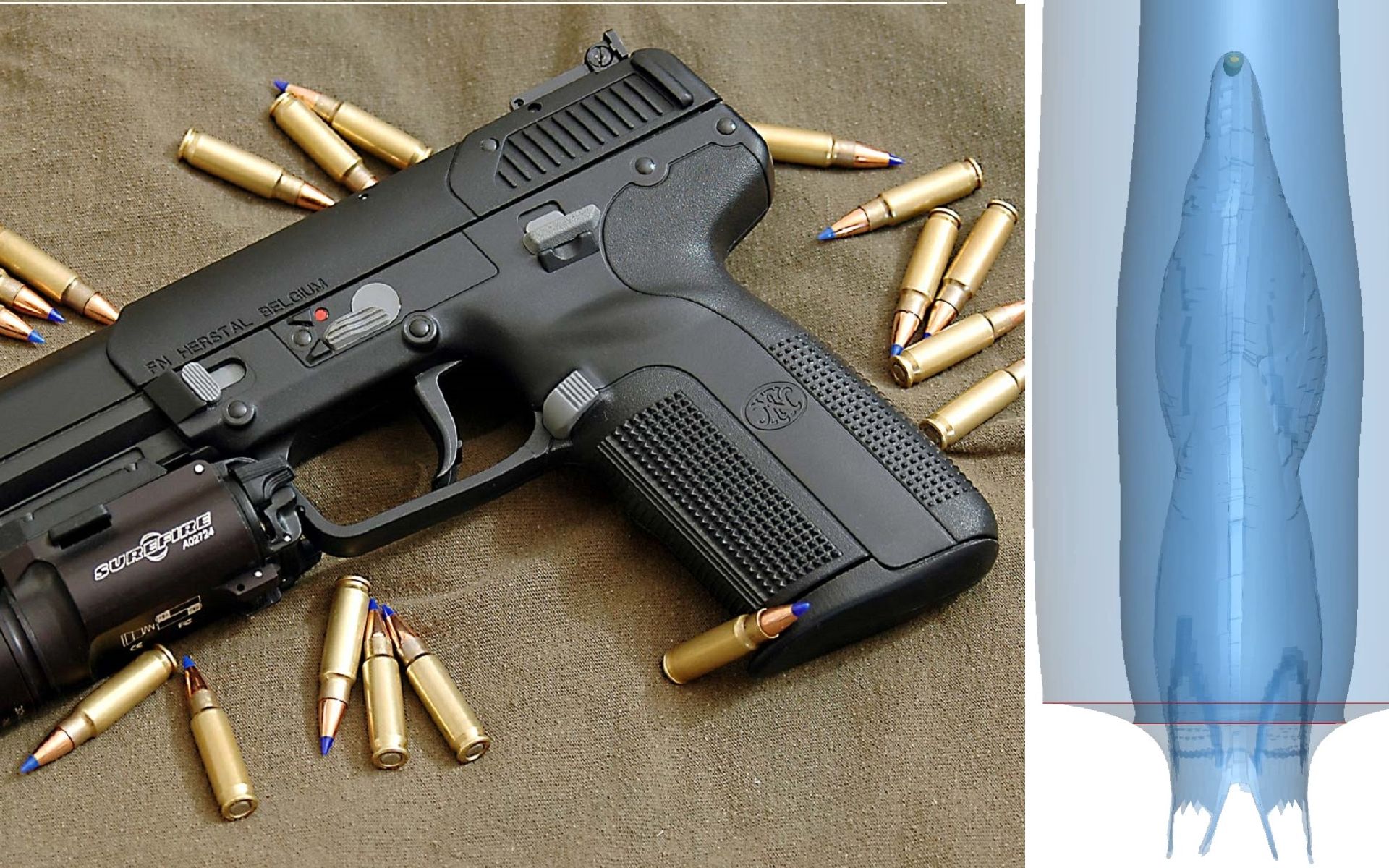 FN57 SS190杀伤效应仿真_哔哩哔哩_bilibili