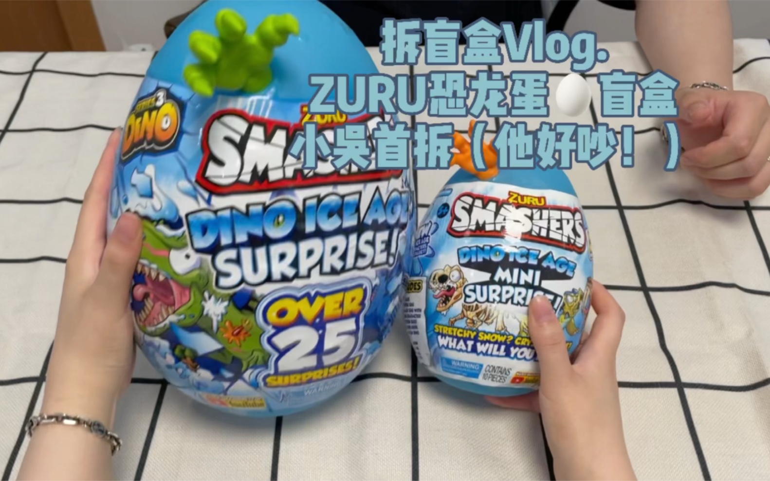 拆盲盒Vlog丨ZURU恐龙蛋盲盒 男孩子的快乐 小吴首拆（他真的好吵啊！）_哔哩哔哩_bilibili