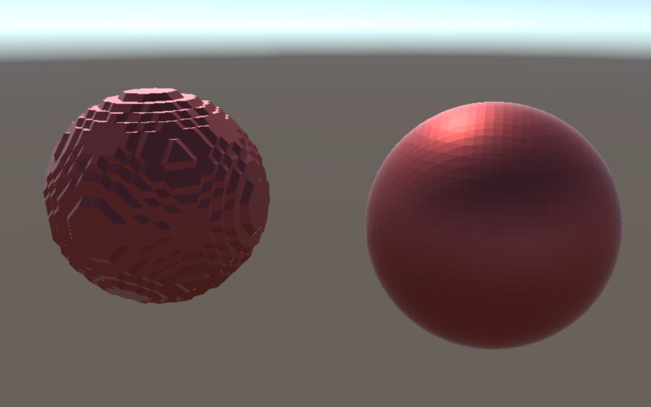 Unity Marching Cubes 平滑网格方法_哔哩哔哩_bilibili