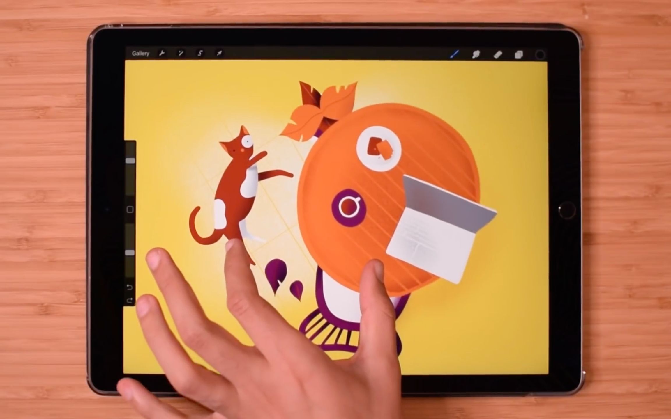 【画学家】数字绘画：悠闲的一天（iPad Pro & Procreate）_哔哩哔哩_bilibili