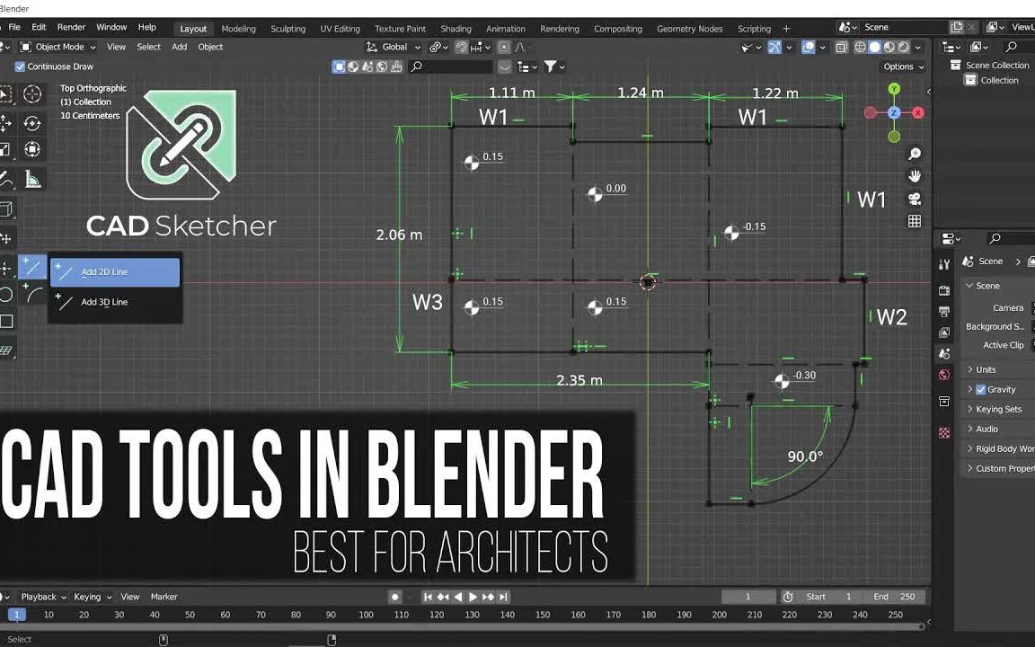 Blender精密建模插件CAD Sketcher简介