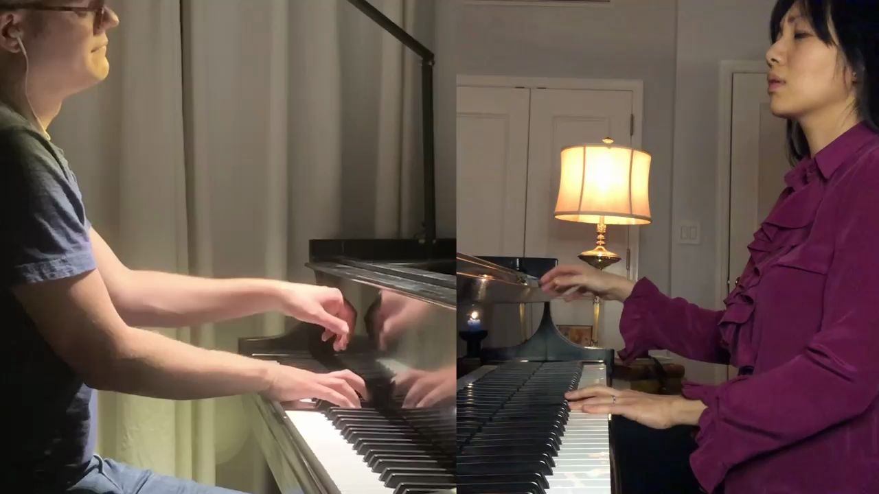 Anderson Roe Piano Duo - Brahms Lark's song_哔哩哔哩_bilibili