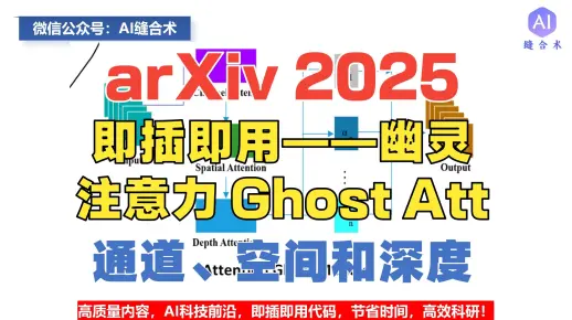 【arXiv 2025年即插即用】幽灵注意力，整合通道、空间和深度注意力！(#AI缝合术#CV#怪兽#布布尔多面具#小王大王#研究生毕业救星#魔傀)_哔哩哔哩_bilibili