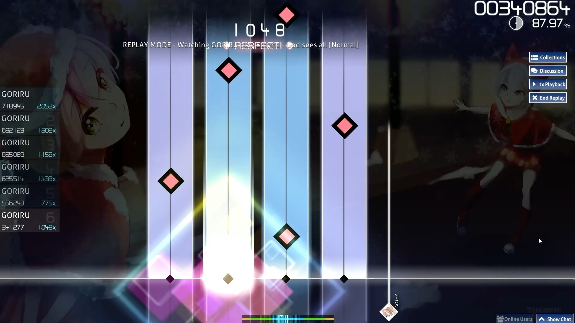 [osu!mania自制谱]God sees all - Ethyria_音游热门视频