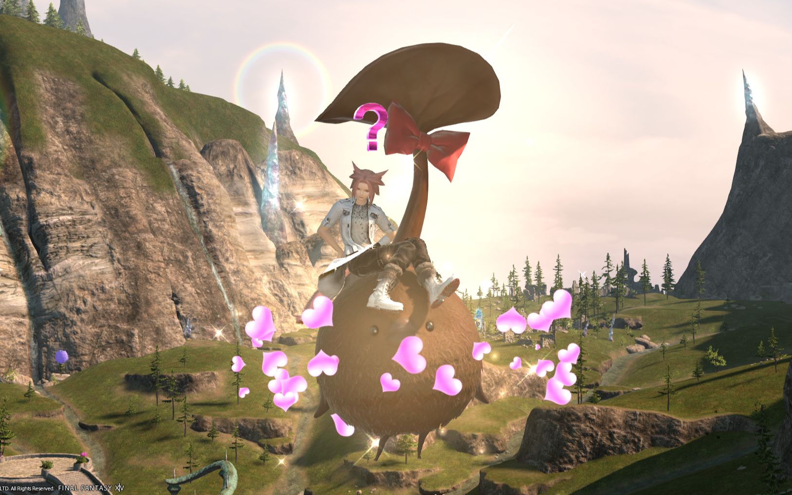 【FF14】5.4 gpose展示罗森联动坐骑"泥巴爱心" -JIOJIO摆动超级可爱_哔哩哔哩_bilibili