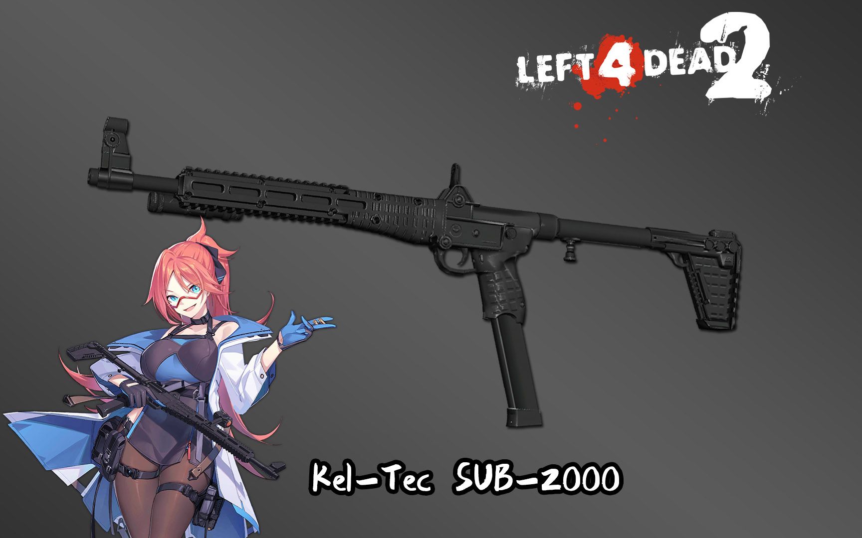 【求生之路2】Kel-Tec SUB-2000-她来自闇冥-她来自闇冥-哔哩哔哩视频
