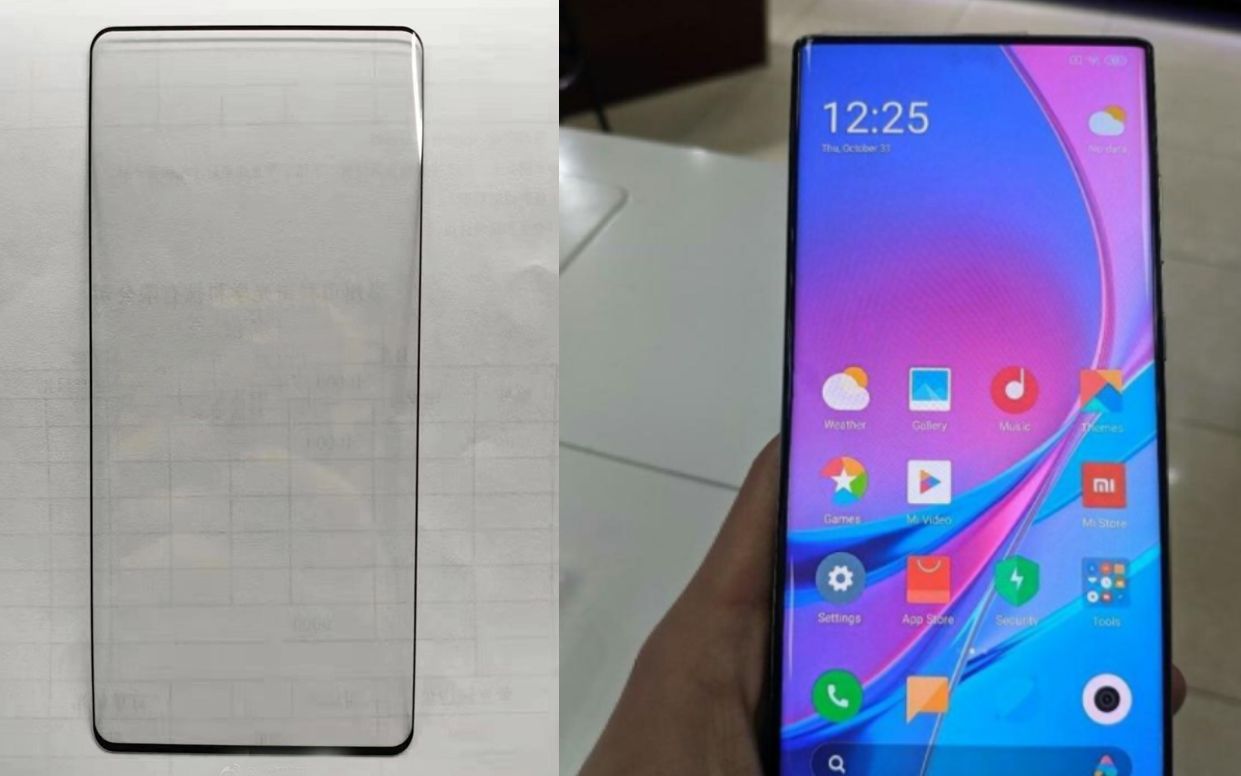 小米MIX 4钢化膜现身：极致真全面屏，双曲屏高颜值