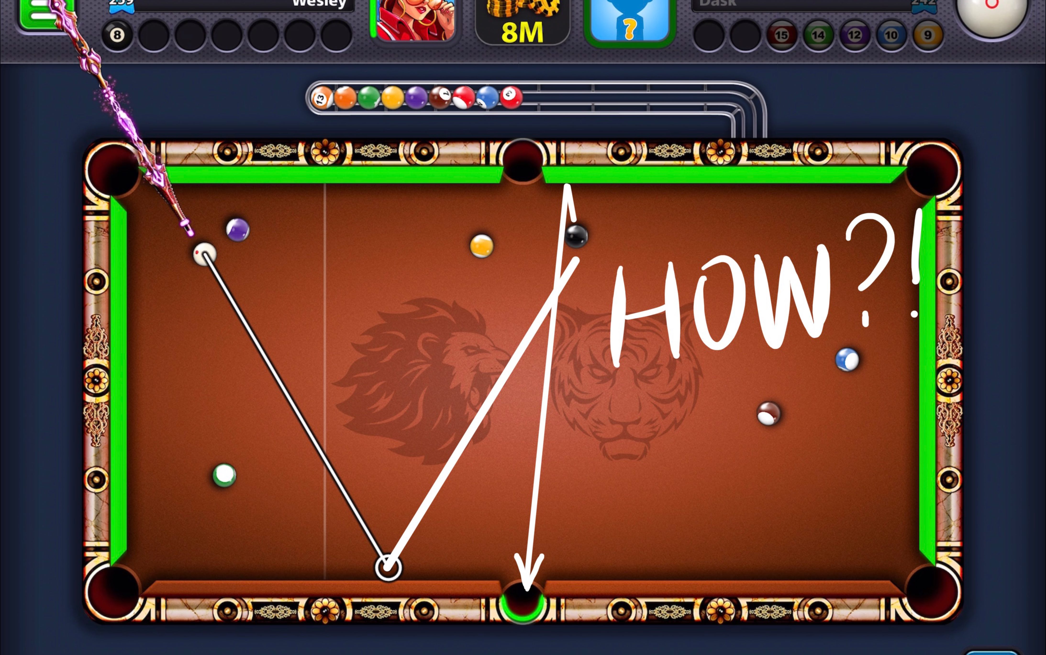 【WesLiu/8bp】8 ball pool 罗马一日游 体验cushion shot_哔哩哔哩_bilibili